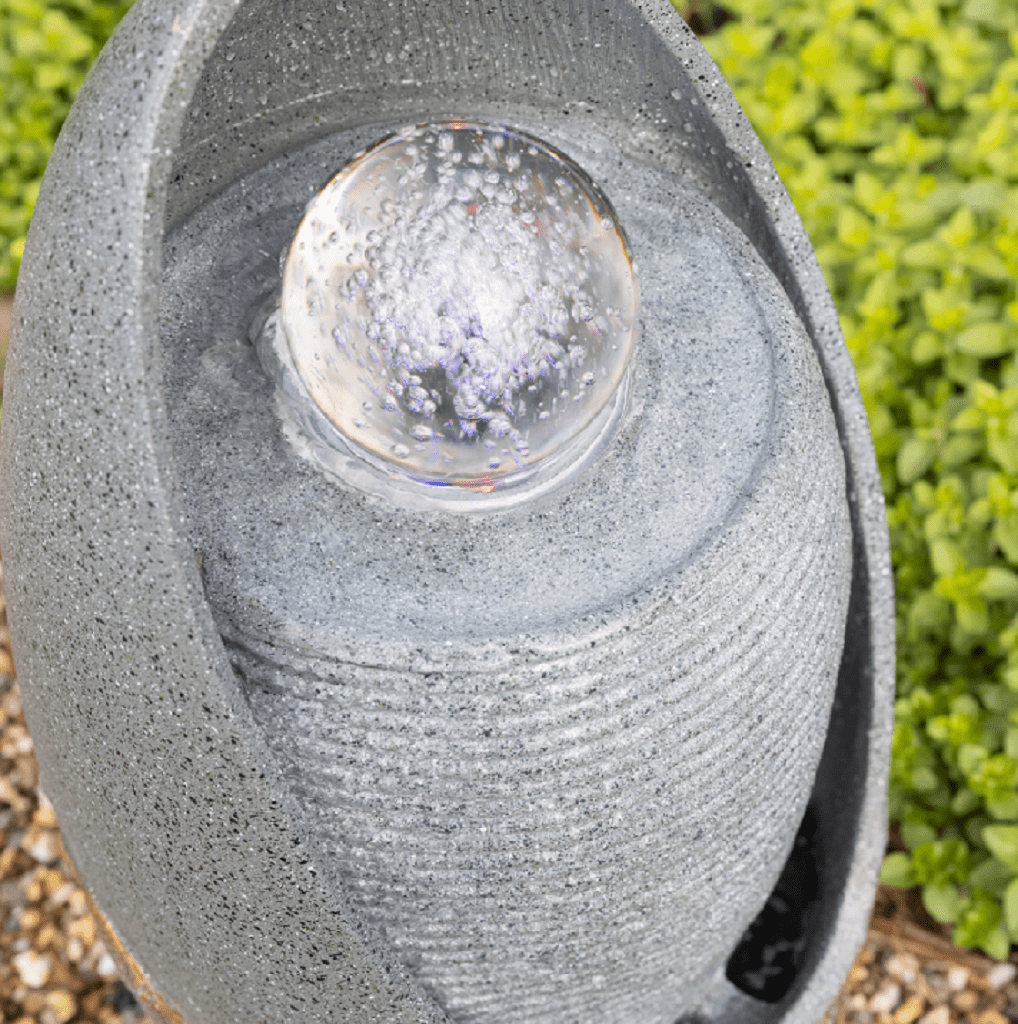 Kaemingk Oval Spinning Ball LED Water Feature – Trowell Garden Centre