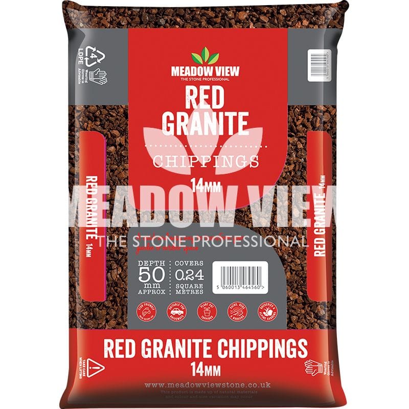 Meadow View Red Granite Chippings 14mm – Trowell Garden Centre