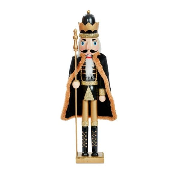 Three Kings Caped Nutcracker Black/Gold XL 60cm – Trowell Garden Centre