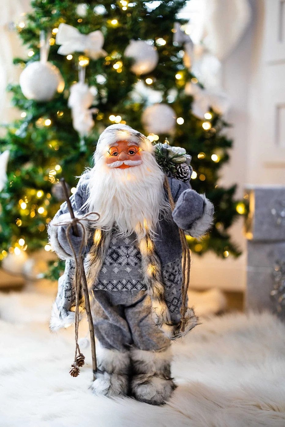 Three Kings Christmas InLit Father Christmas Grey – Trowell Garden Centre