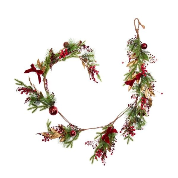 Three Kings Ruby Velvet Garland 180cm – Trowell Garden Centre