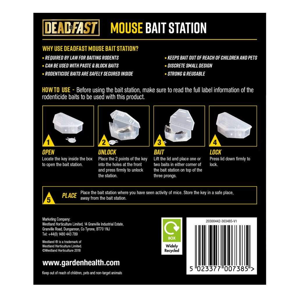 Deadfast Ready To Use Mouse Killer Bait Station - Twin Pack – Trowell ...