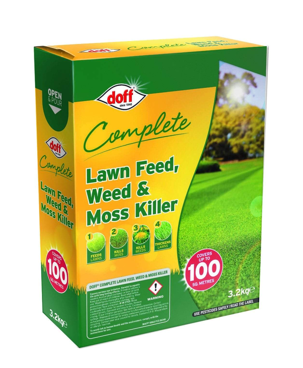 Doff 4 in 1 Complete Lawn Feed, Weed & Moss Killer – Trowell Garden Centre