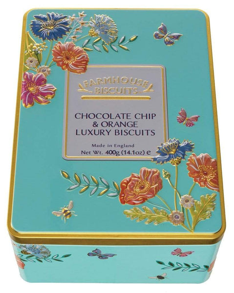 Farmhouse Biscuits Meadow Flowers Rectangular Biscuit Tin With Biscuit ...
