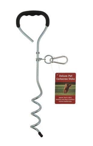 Green Jem Deluxe Corkscrew pet lead stake – Trowell Garden Centre