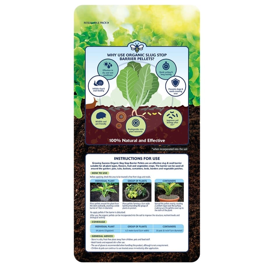 Growing Success Organic Slug Stop Barrier Pellets Pouch 2.25kg ...