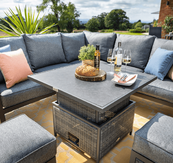 Hartman Nuance Square Casual Dining Set with Adjustable Table Xerix Gr – Trowell Garden Centre