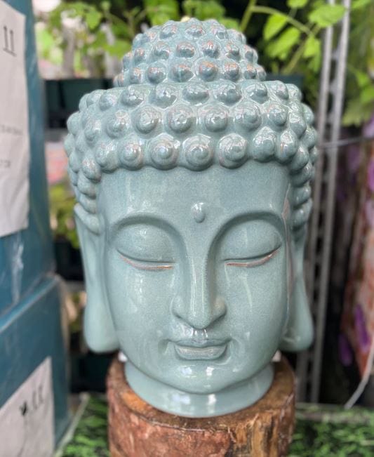 Kaemingk Ceramic Buddha Head Water Feature – Trowell Garden Centre