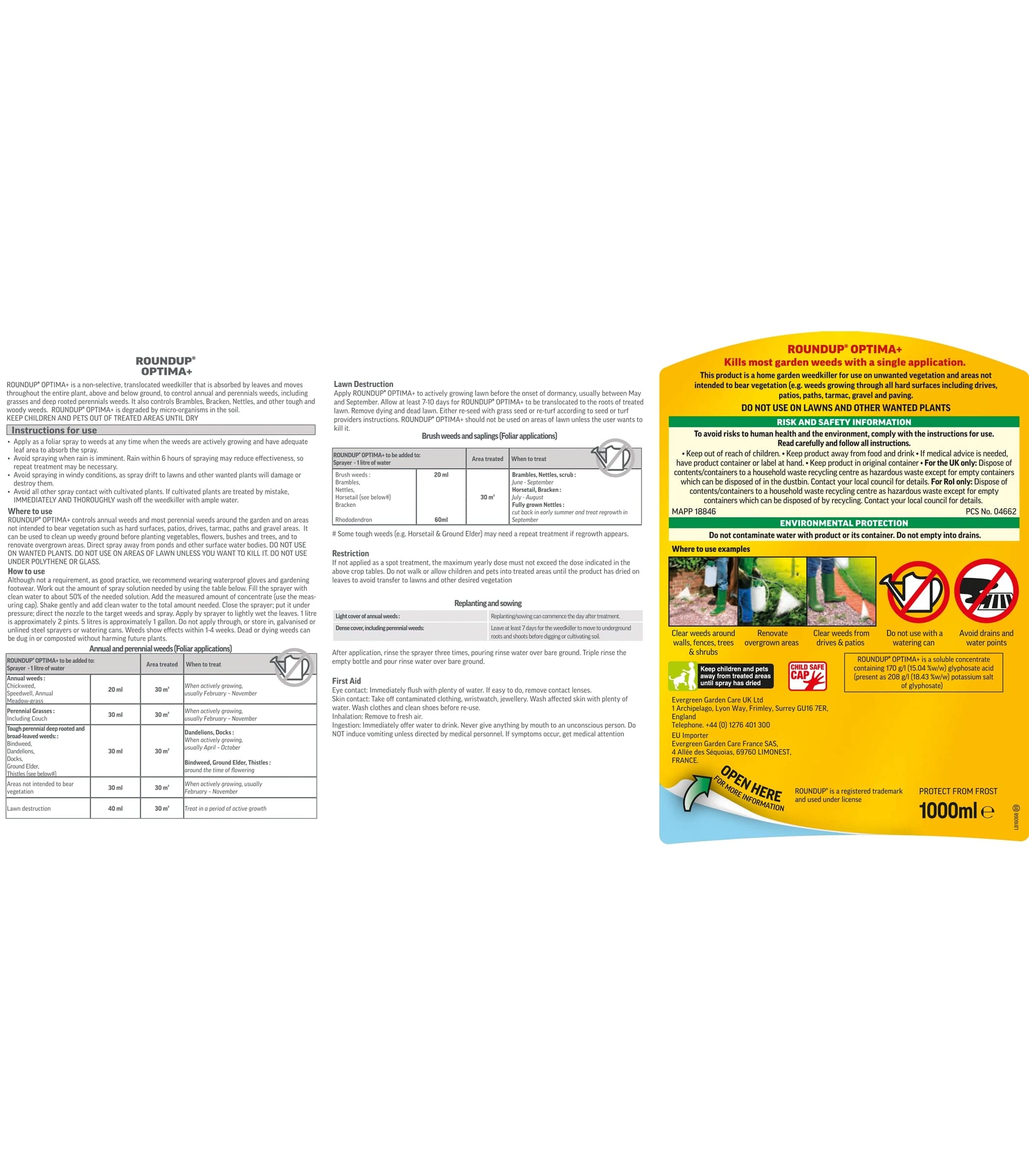 Roundup Total Concentrate Weed Killer 1L – Trowell Garden Centre