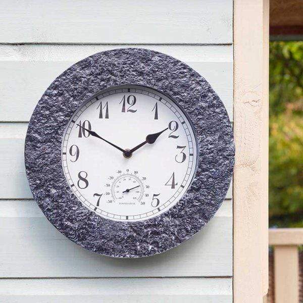 Smart Garden 12" Stonegate Granite Clock – Trowell Garden Centre