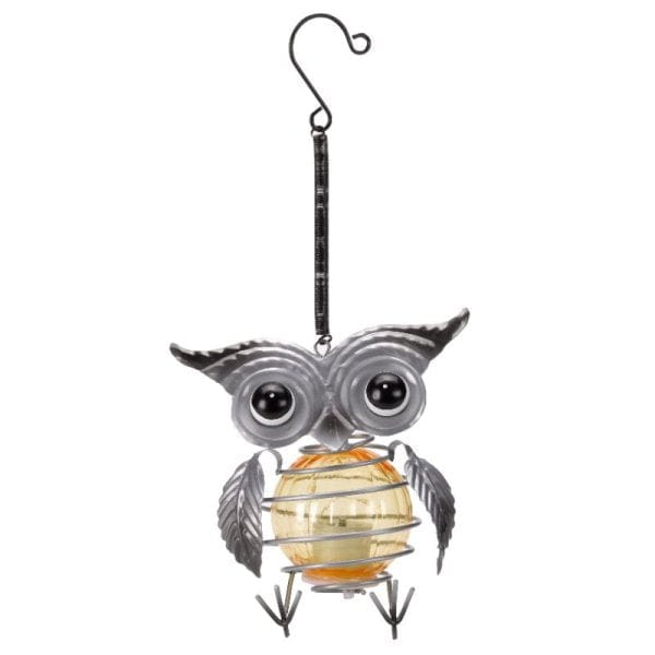Smart Solar Owl Light (Grey) – Trowell Garden Centre